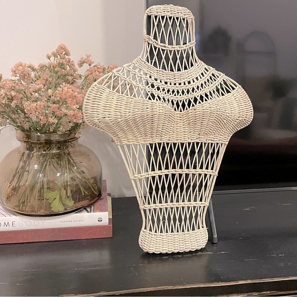 Art | Rare Find Vintage Wicker Rattan Mannequin Torso Wall Hanging ...